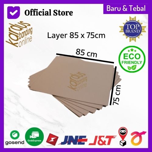 Jual Kardus Box Karton Kotak Dus Layer Lembaran Polos Uk. 85x75 cm ...