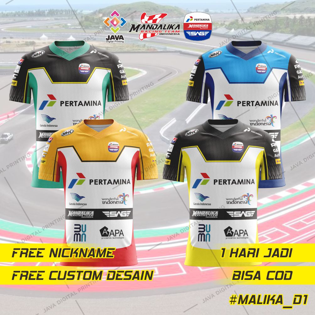 Jual BAJU KAOS JERSEY RACING MOTOR GP PERTAMINA MANDALIKA INTERNATIONAL ...