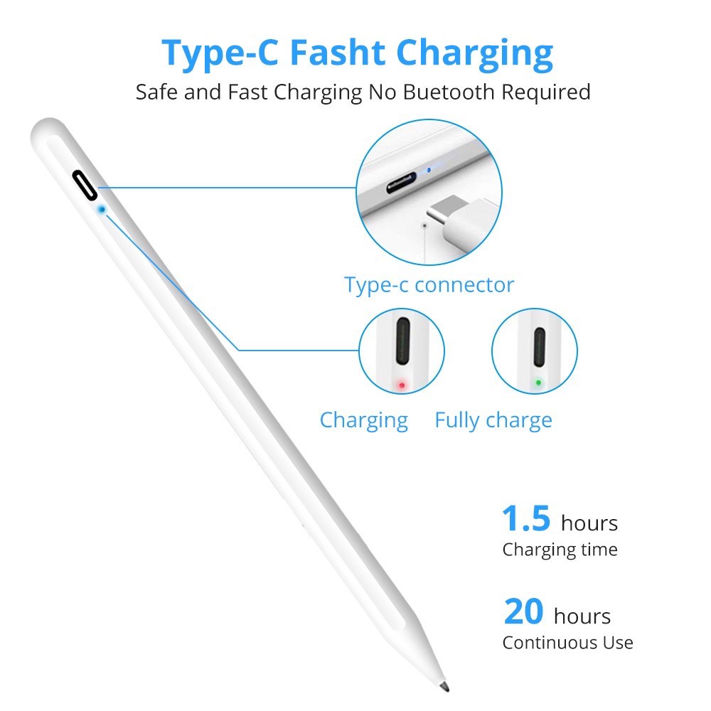 Jual Touch Pen Stylus Pen Gen 2 Pen 2nd Generation Palm Rejection High ...