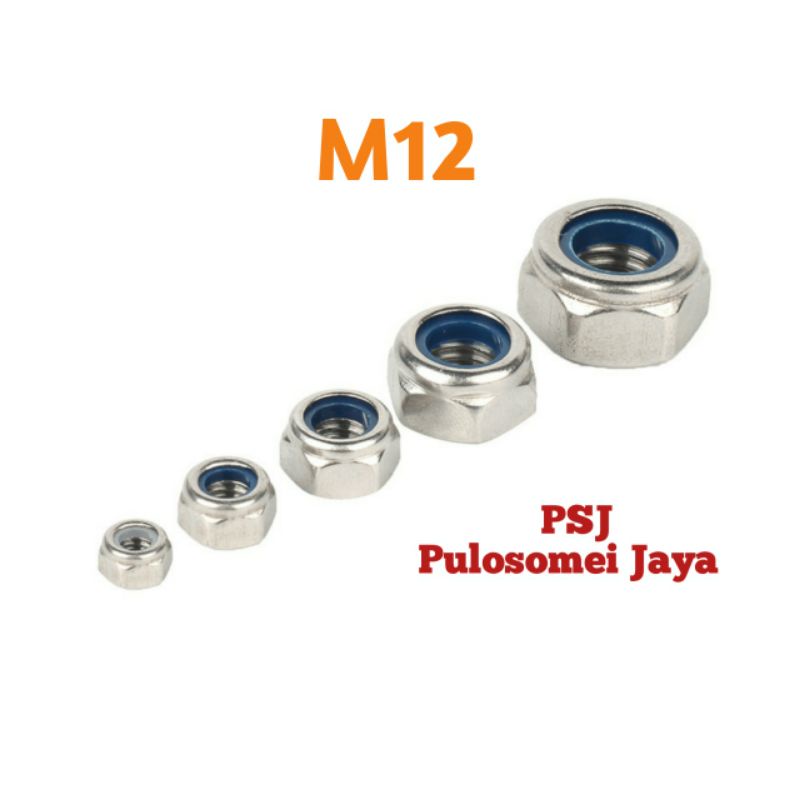 Jual Mur Nylon / Lock Nut M12 Galvanis | Shopee Indonesia
