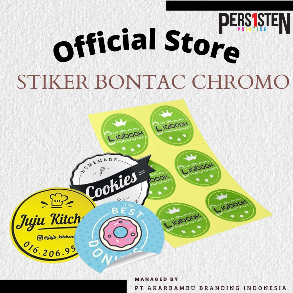 Jual Cetak Sticker Label Kemasan / Packaging Custom A3+ Bahan Cromo ...