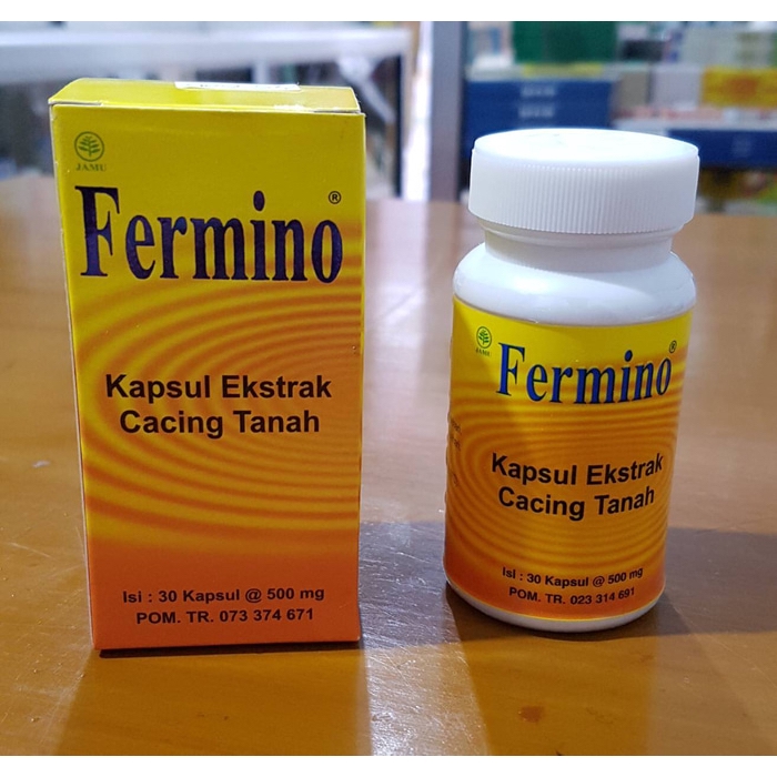 Jual Fermino Kapsul Cacing Tanah /Kapsul Ekstrak Cacing Tanah isi 12 ...