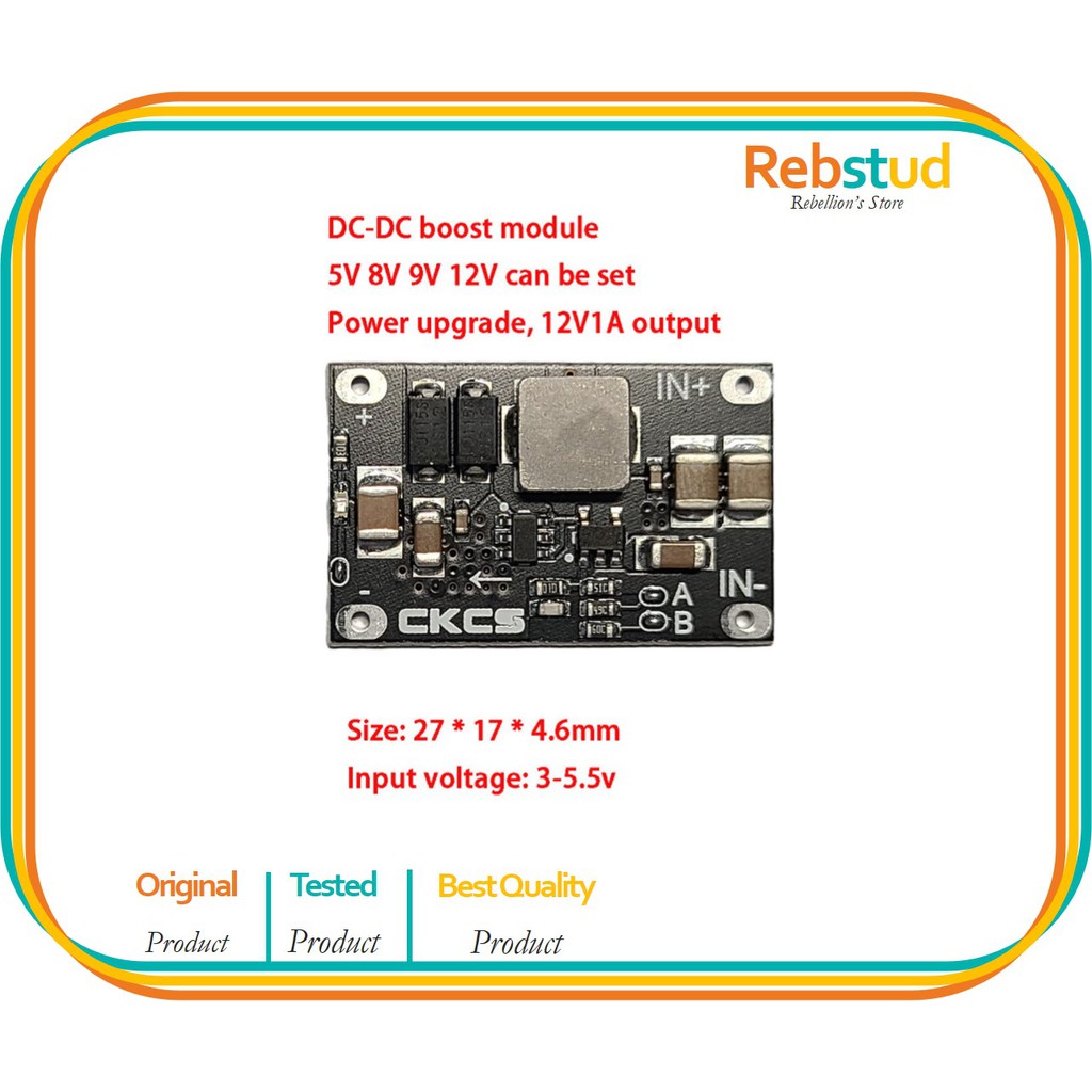 Jual Step Up 3V-5V to 5V 8V 9V 12V Boost Max 10 Watt | Shopee Indonesia
