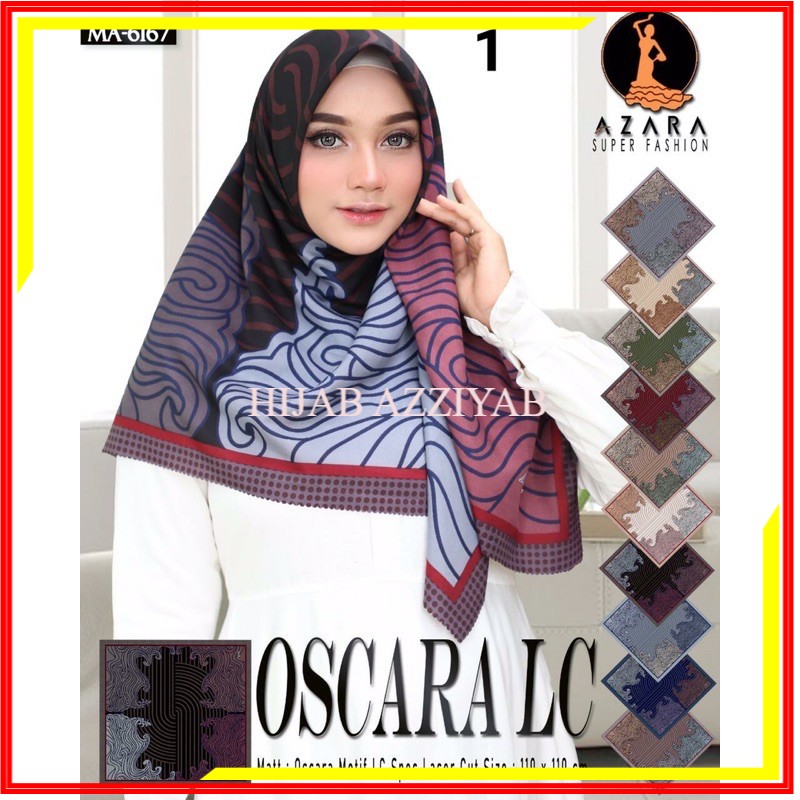 Jual Hijab Azara / Hijab Oskara / Hijab Laser Cut / Hijab Murah Jilbab Segi Empat Motif Min 10 ...