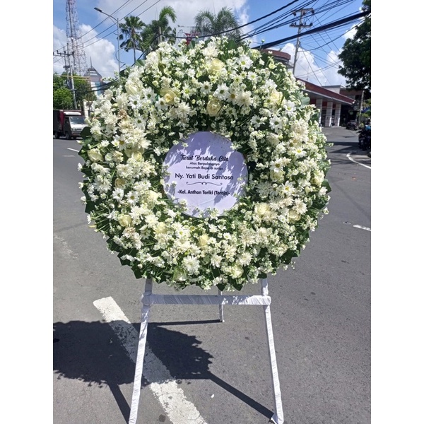 Jual Bunga Krans Bulat | Krans Berduka Cita | Standing Krans | Karangan ...