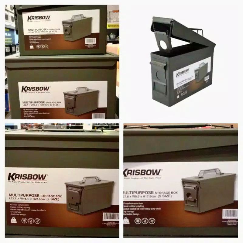 Jual Kotak Penyimpanan Krisbow Besi Army Militer Kecil & Besar | Shopee ...