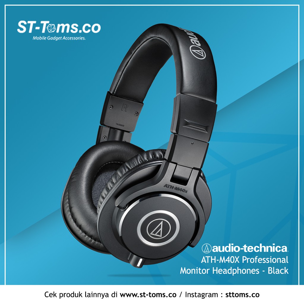 Audio Technica ATH M40X / ATH-M40X Professional Monitor Headphones ...