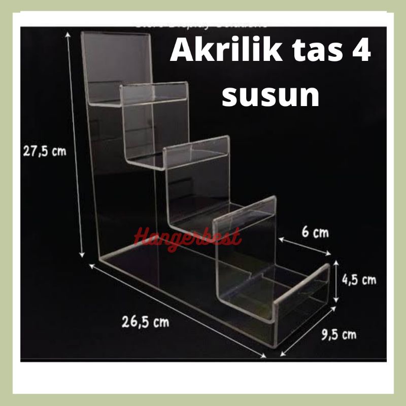 Jual Acrylic display tas pesta cewek kecil 4susun , akrilik tempat tas ...