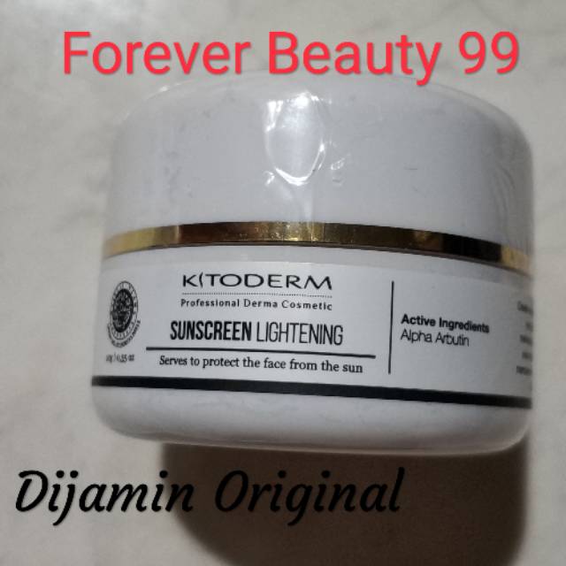 Kitoderm Sunscreen Lightening (warna putih) - Sunblock cream / tabir ...