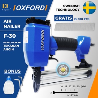 Jual MESIN TEMBAK PAKU PNEUMATIC GUN I F30 BAGUS / AIR NAILER OXFORD KINGDEAL OXAN-F30 BRAD NAIL ...