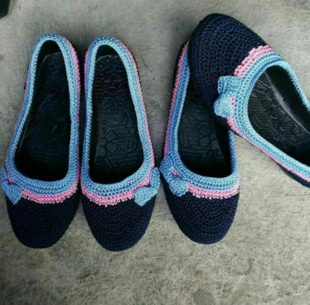 Contoh Sepatu Rajutan Dewasa - Juwitala
