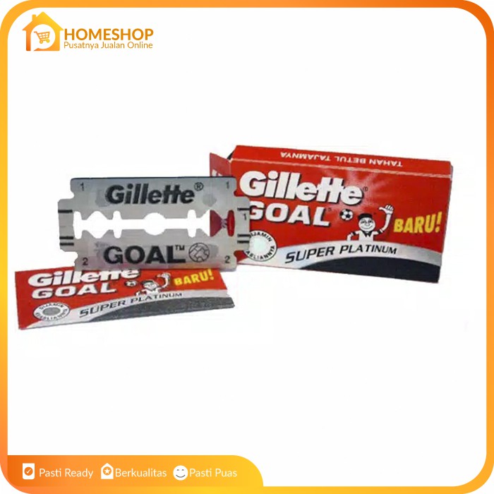Jual Silet Goal Gillette Super Platinum 1 Box Isi 5pcs | Shopee Indonesia
