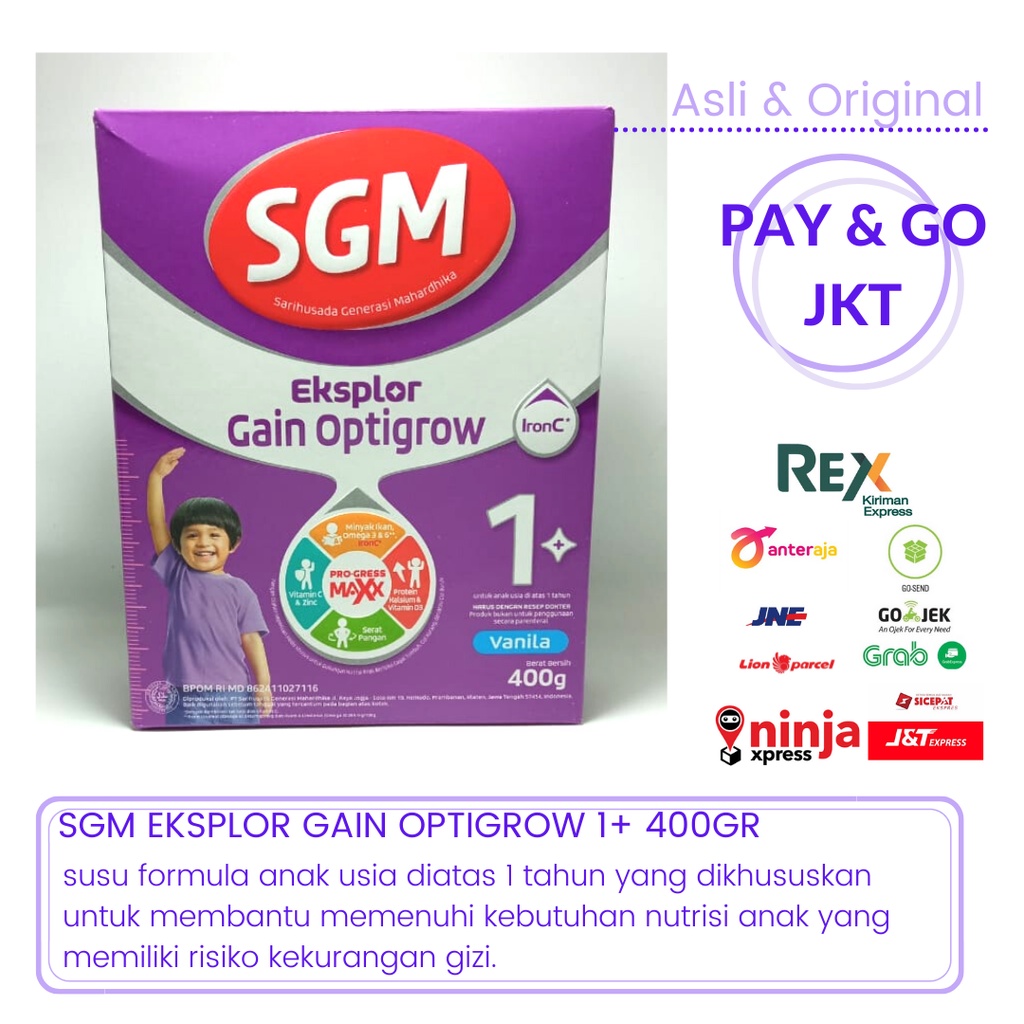 Jual SGM EKSPLOR GAIN OPTIGROW 1+ 400GR | Shopee Indonesia