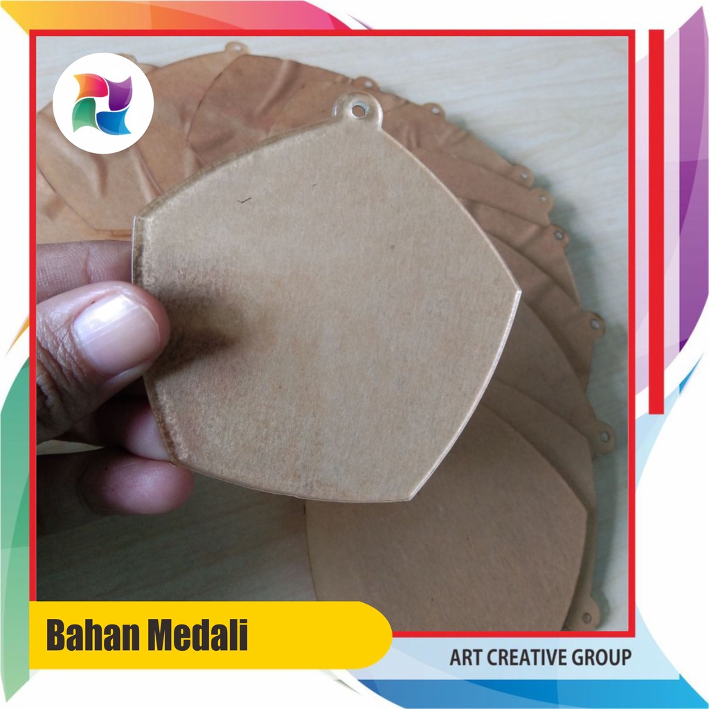 Jual Bahan Medali Akrilik Bening bentuk Bunga, Segi lima Cembung ...