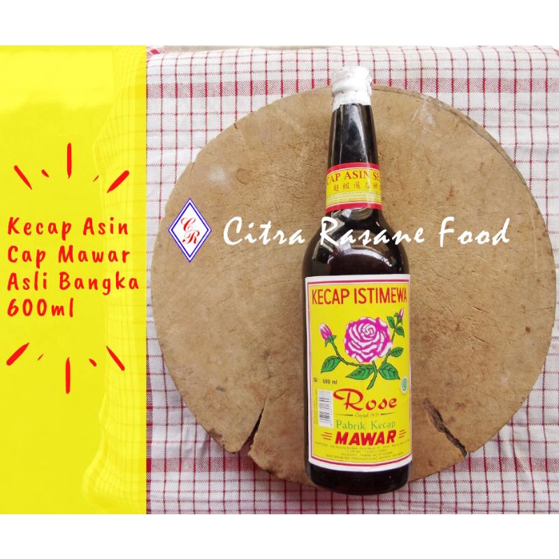 Jual Kecap Asin Cap Mawar Asli Bangka 600ml | Shopee Indonesia