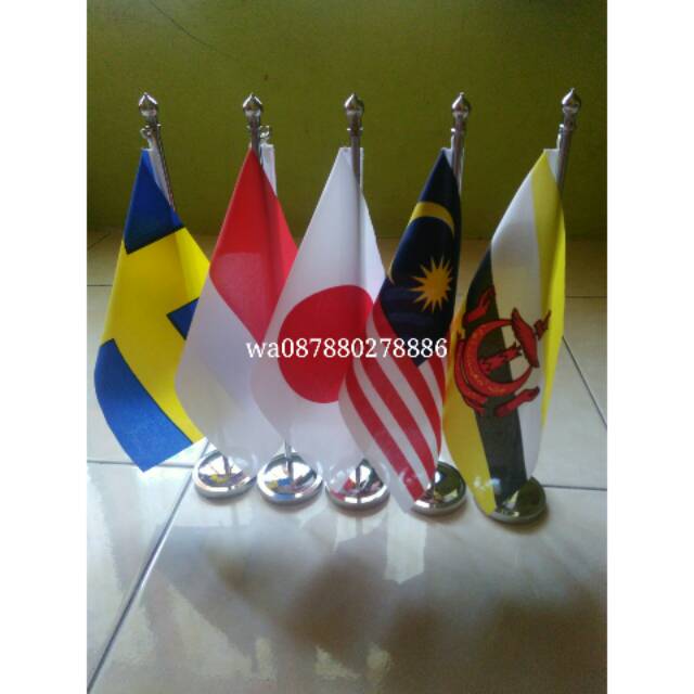 Jual Bendera meja Negara tiang stainless | Shopee Indonesia