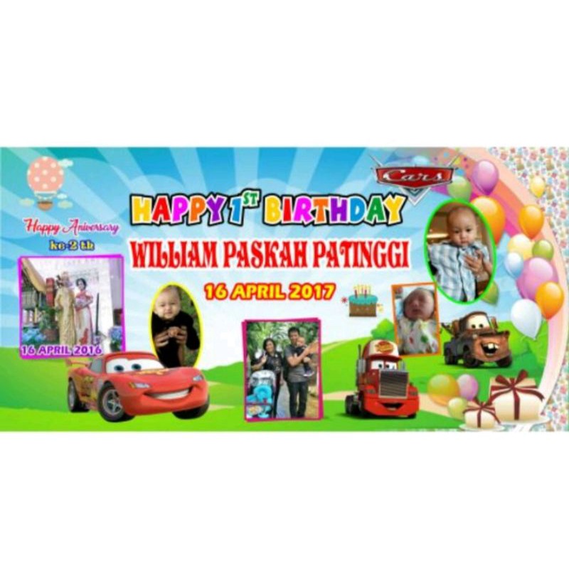 Jual backdrop ultah anak - banner ultah anak custom | Shopee Indonesia