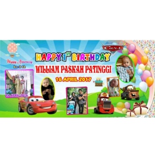 Jual backdrop ultah anak - banner ultah anak custom | Shopee Indonesia