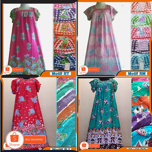 Jual Daster Renda Adem Dingin (bs pilih motif) dress wanita ibu mudah ...