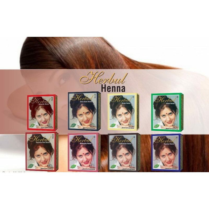 Jual HERBUL HAIR HENNA / Pewarna Rambut Alami Herbal | Shopee Indonesia