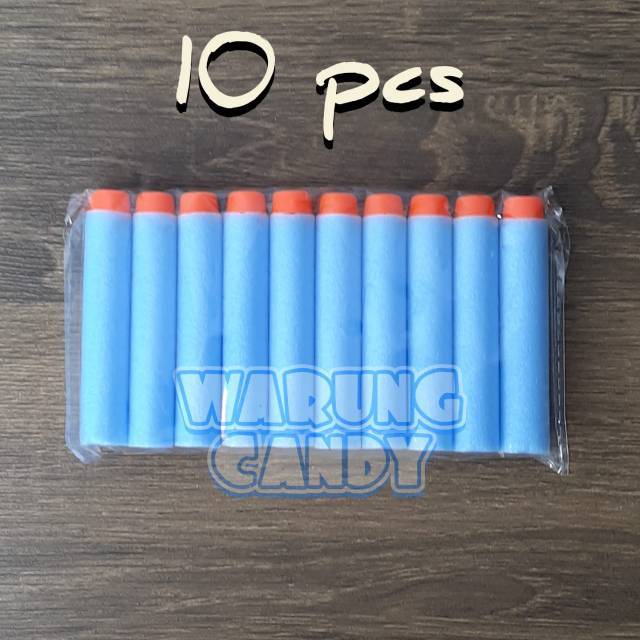 Jual 10 pcs Peluru Bulat nerf Warna Biru / dart / peluru murah / nerf ...