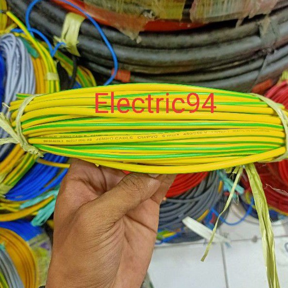 Jual Kabel grounding nyaf 6mm kuning hijau per meter | Shopee Indonesia