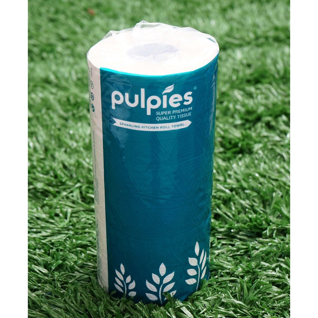 Jual Tissue Kitchen Roll Towel MURAH (200 sheets) - merek Pulpies ...