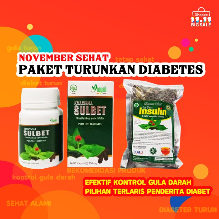 Jual Paket Diabet !!! Kapsul Sulbet dan Teh Insulin Curah Ekstrak Daun ...