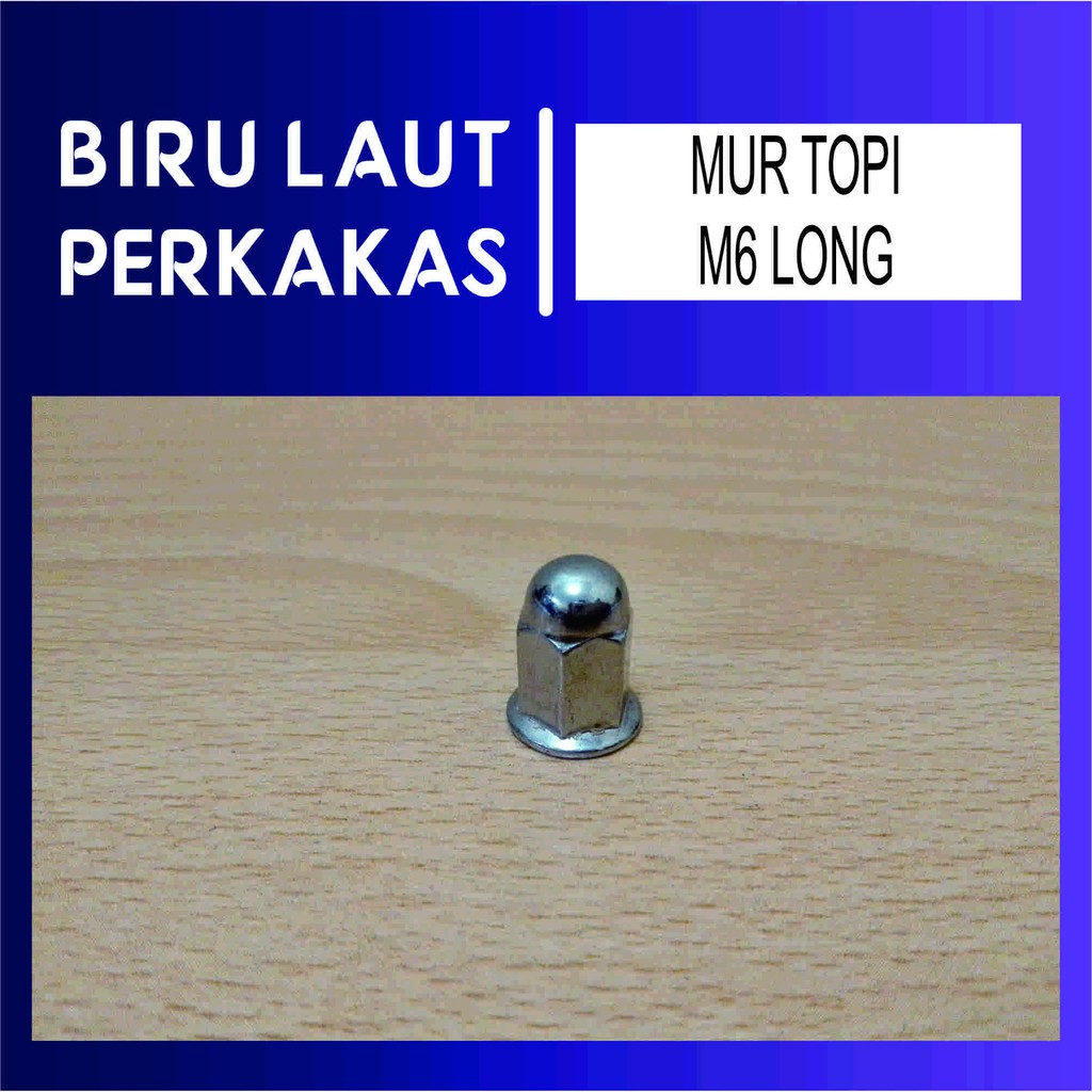 Jual mur topi m6 panjang flange nikel | Shopee Indonesia