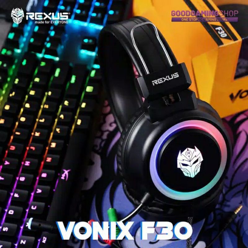 Jual Rexus Vonix F30 LED Backlit Gaming Headset F 30 F-30 LED RGB ...