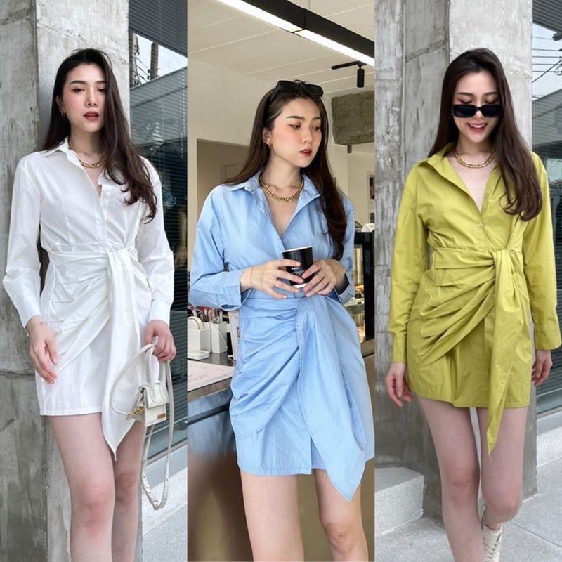 Jual Xie Dress Casual Simple Basic Elegant Mewah Kerah Kerja Kantor ...