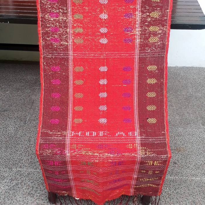 Jual Ulos Sadum/ Ulos Holong/ Ulos Panoropi/ Kain Batak/ Tenunan - Merah + Maron Indonesia ...