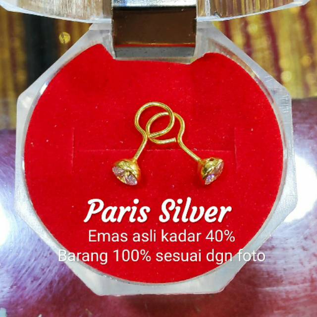 Jual Anting emas bayi anak kecil model toge mata satu emas asli kadar 40 persen | Shopee Indonesia