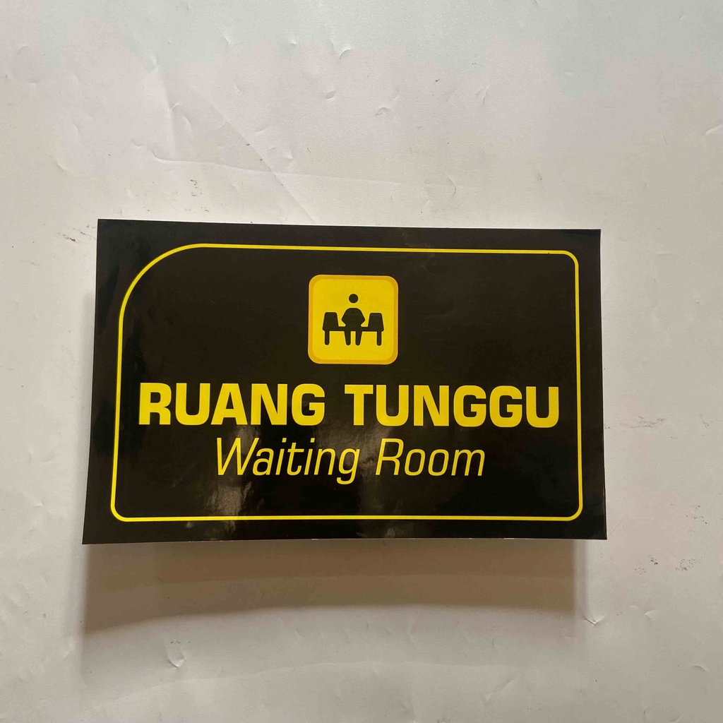 Jual Stiker Ruang Tunggu, Sticker ruang Tunggu, Laminasi Glossy ...