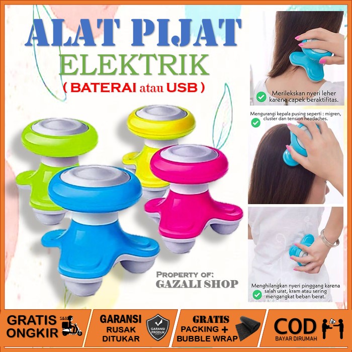 Jual ALAT PIJAT ELEKTRIK MINI PRAKTIS DENGAN BATERAI ATAU USB COCOK ...