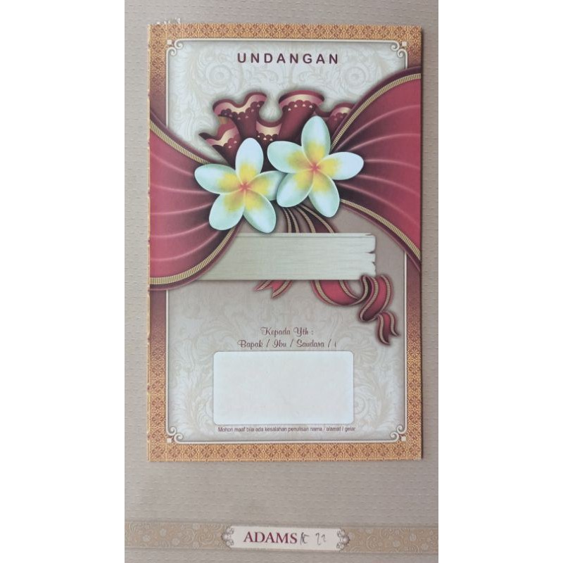 Jual BLANKO UNDANGAN ADAM CARD AC 22/ADAM CARD AC 23/ADAM CARD AC 24 ...