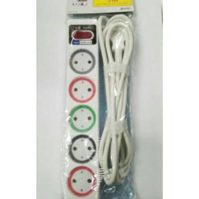 Colokan Listrik 5 Lubang Panjang 3 meter YUNIOR SNI murah | Shopee ...
