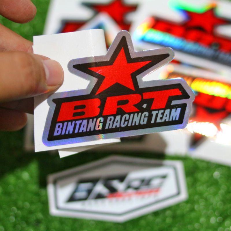 Jual sticker brt hologram premium / sticker bintang racing team ...