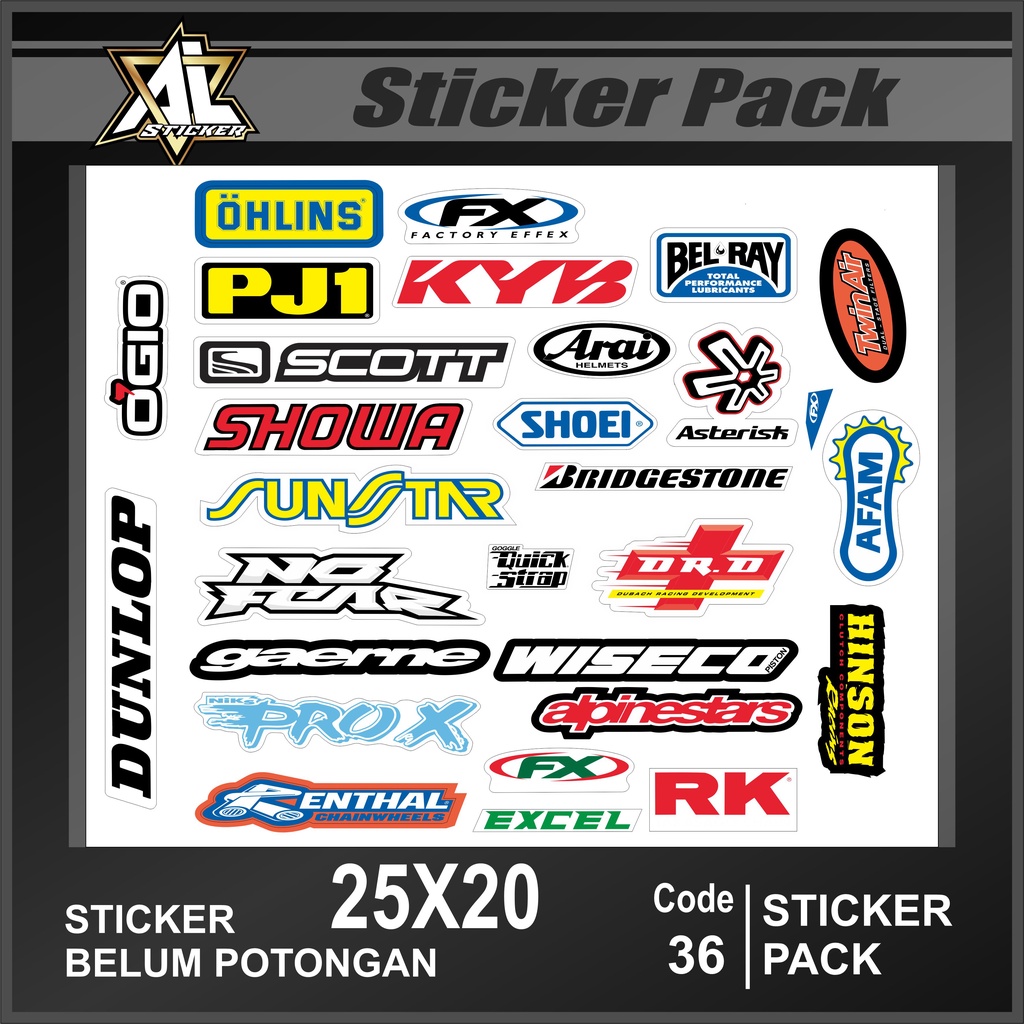 Jual emblem logo SP36 Sticker Pack Racing Lembaran Sticker Variasi ...