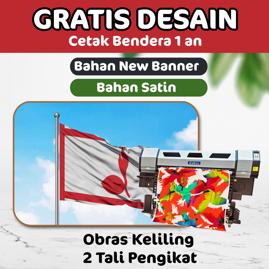 Jual Cetak Bendera Satuan Kain Full Print dan Desain | Shopee Indonesia