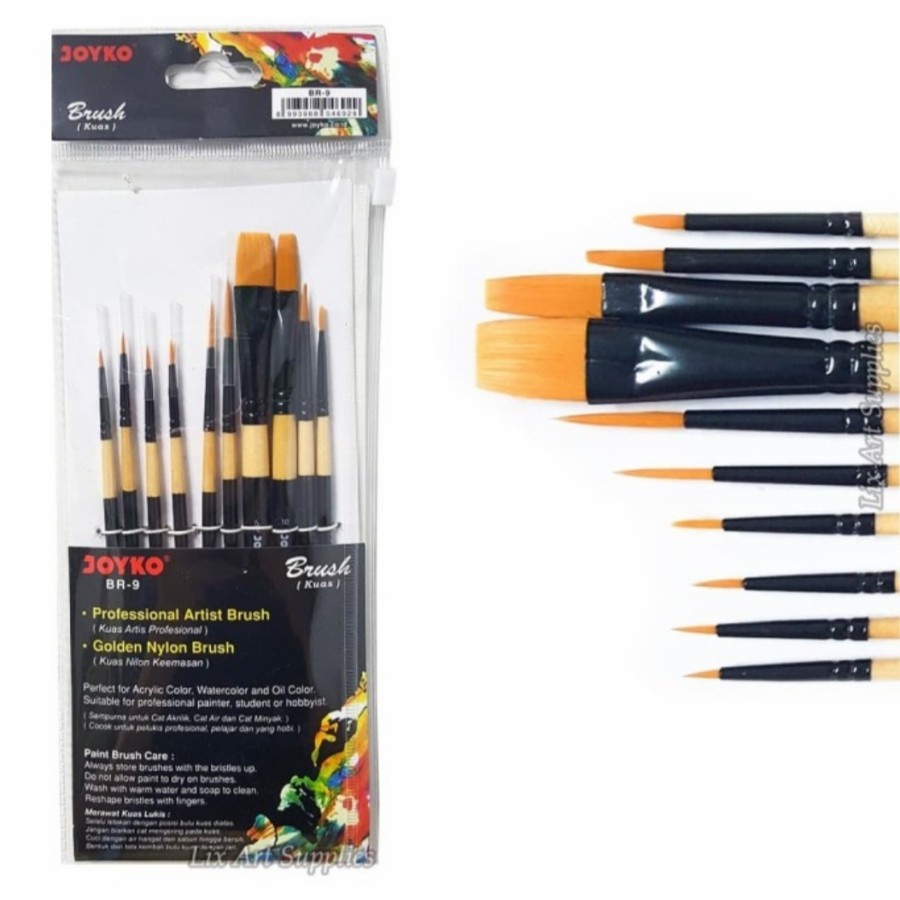 Jual Kuas Lukis Joyko Set 10 Pcs BR-9 / Brush Set | Shopee Indonesia
