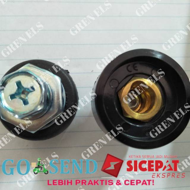 Jual PANEL SOCKET FEMALE 10-25MM MESIN LAS / COLOKAN KONEKTOR TRAVO LAS ...