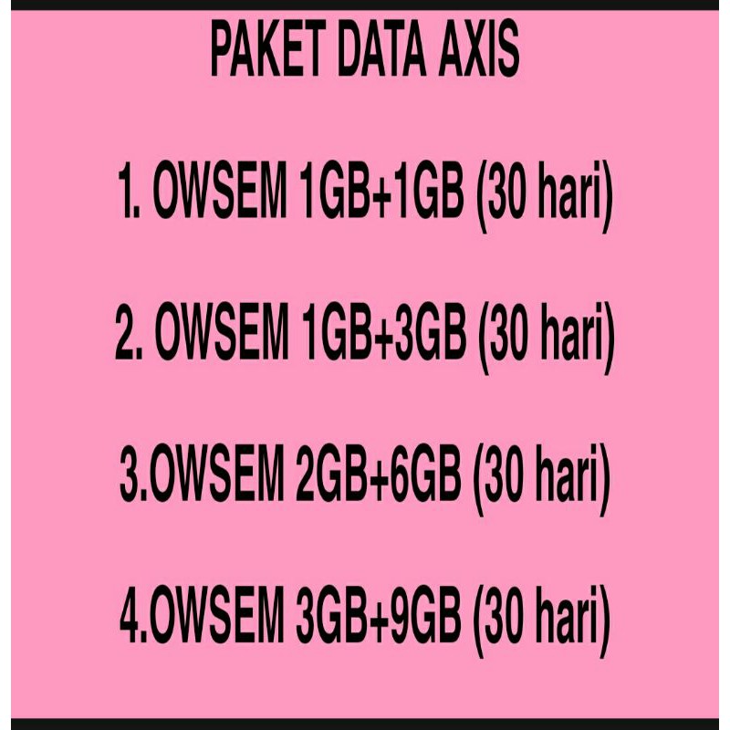 Jual PAKET DATA AXIS | Shopee Indonesia