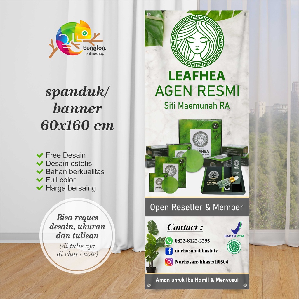 Jual Spanduk Banner Agen Resmi Leafhea Indonesia|Shopee Indonesia