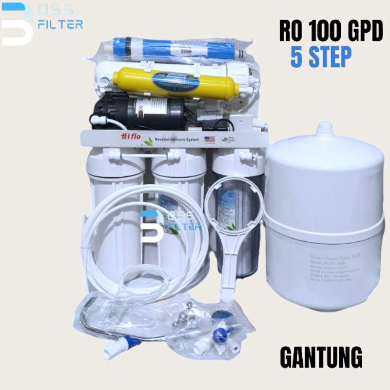 Jual MESIN RO 100 GDP / REVERSE OSMOSIS 100 GPD - RO HIFLO 100 GPD 5 ...