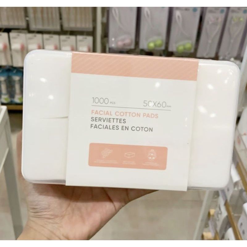 Jual MINISO Facial Cotton Pads 1000 pcs / Kapas Toner Miniso/ Kapas ...