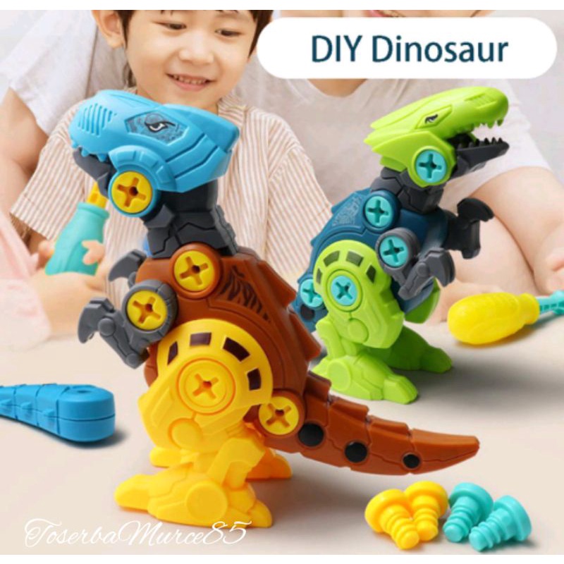 Jual mainan anak 4D DIY Dino puzzle / Dino bongkar pasang / mainan ...