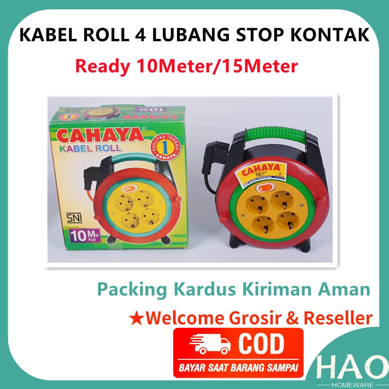 Jual Kabel Stop Kontak/kabel roll stop kontak Merek CAHAYA/kabel roll ...