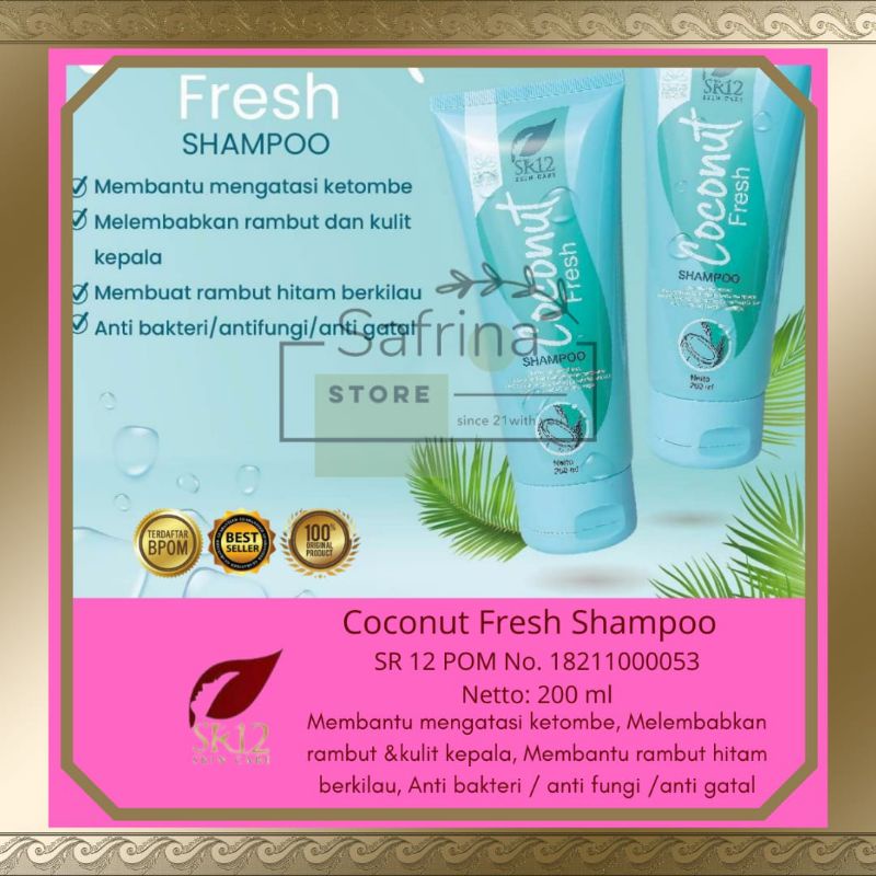 Jual Sampo SR12 Coconut Fresh Shampoo SR12 Sampo Kelapa Sampo Anti Dendruff | Shopee Indonesia