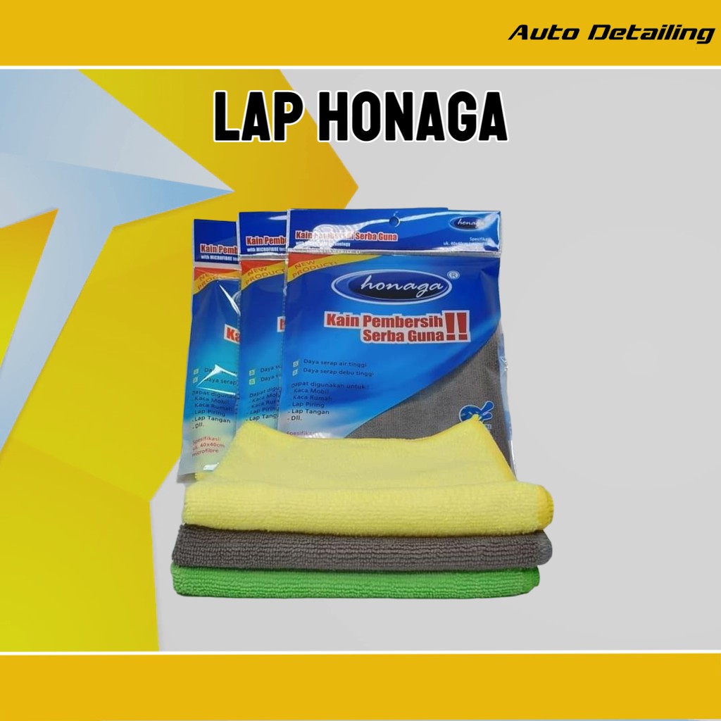 Jual Kain Lap Microfiber Honaga 40X40 - Kain Pembersih Serbaguna ...